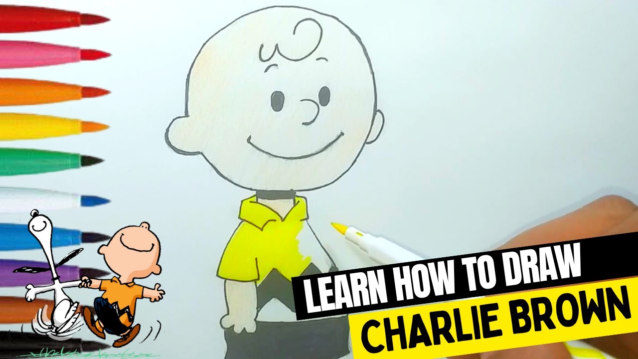 How to Draw Charlie Brown / Peanuts / Easy Drawing Tutorial - YouTube