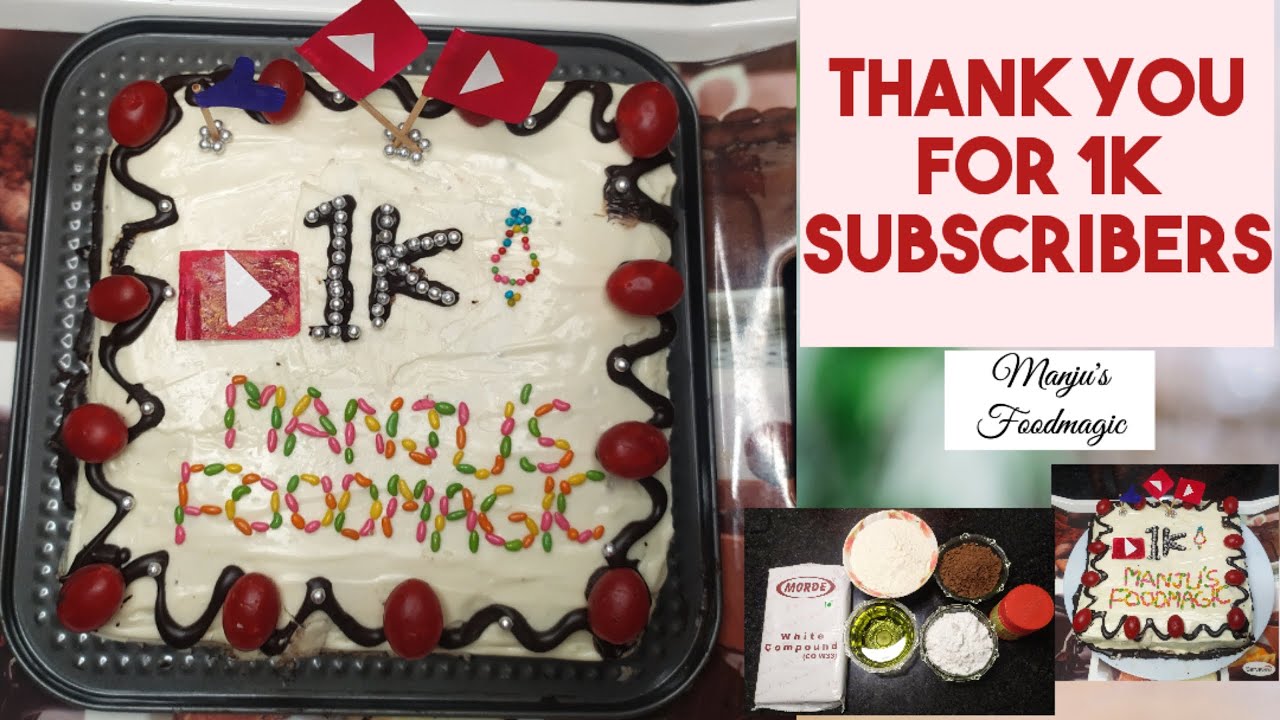 1K Subscribers Special Cake🎂 Recipe| Thank You My YouTube Family 🥰♥️ ...