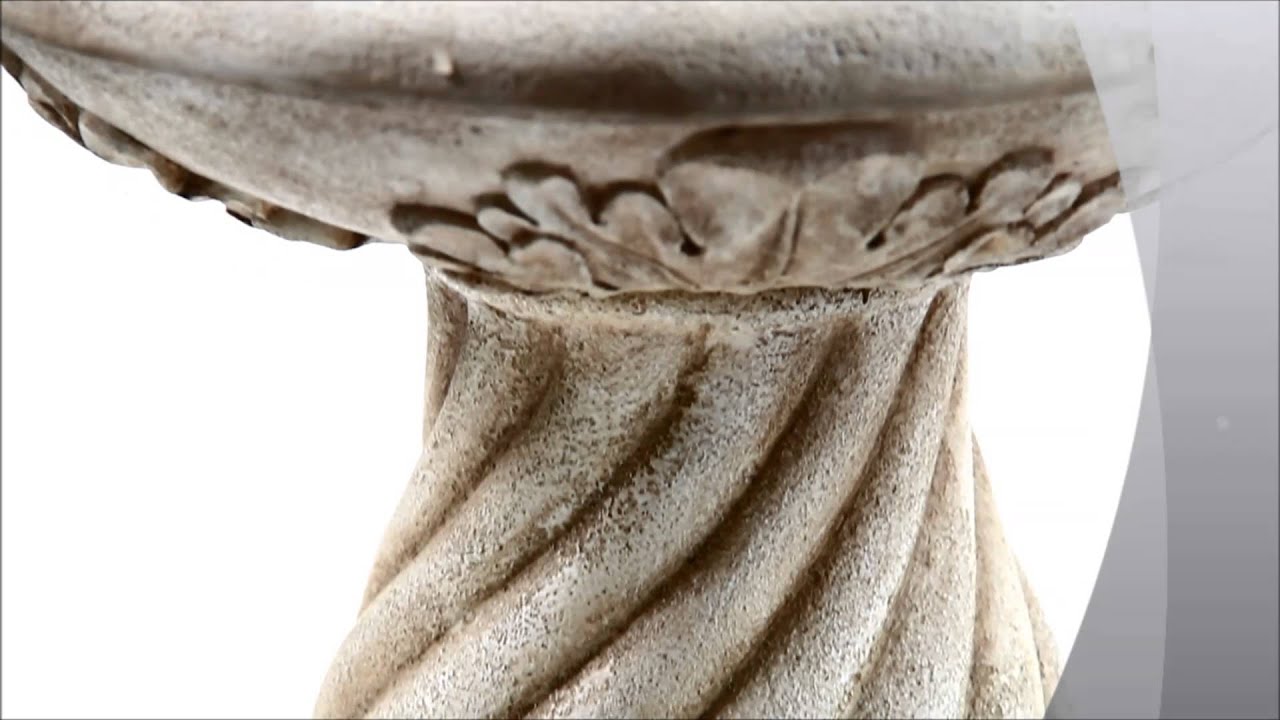 EWF 2831 Cherub Bird Bath 45x45x86cm - YouTube