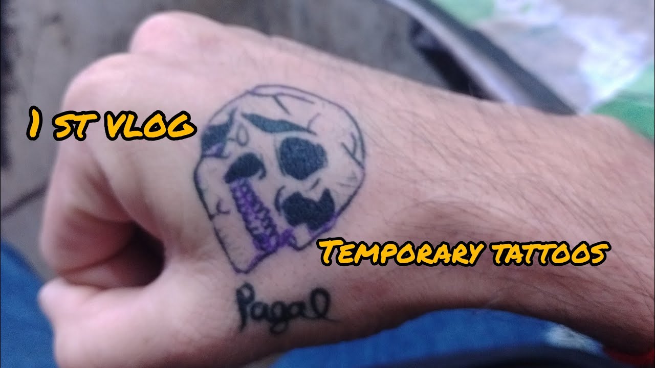 my 1st vlog temporary tattoos bna liye - YouTube