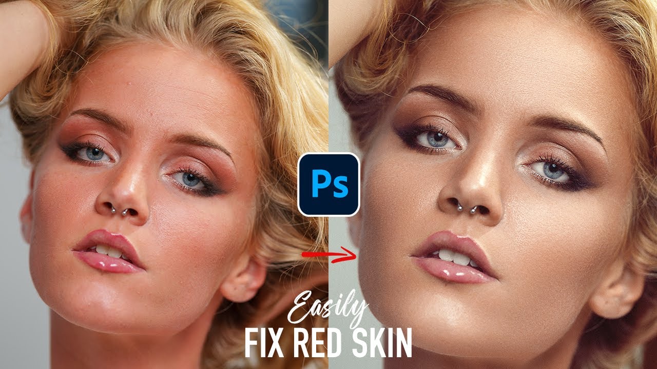 Remove Skin Redness FAST With This Simple Photoshop Trick! - YouTube