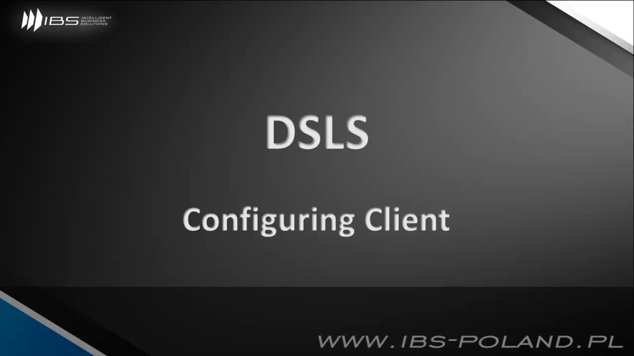 DSLS Configuring Client - YouTube