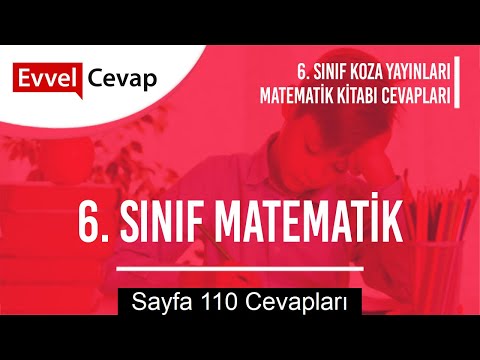 6. Sınıf Matematik Ders Kitabı Cevapları Koza Yayın Sayfa 110