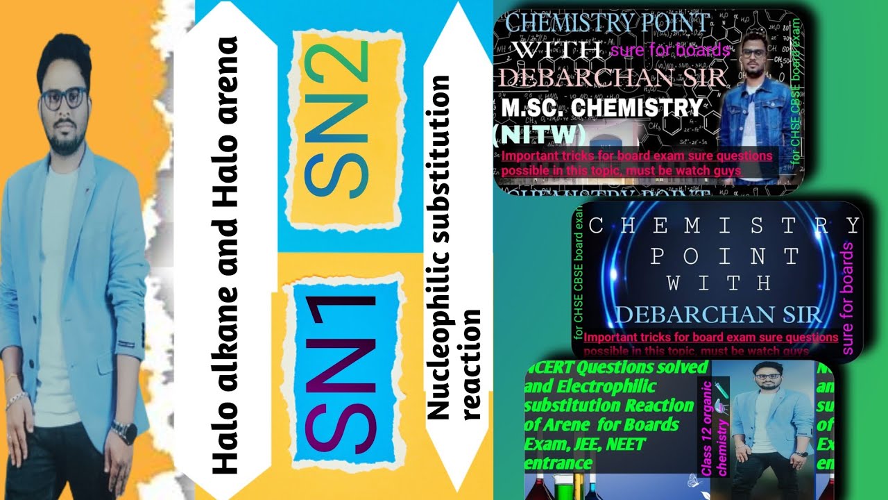 Nucleophilic substitution reaction/SN1&SN2 Mechanism/class 12: Halo ...