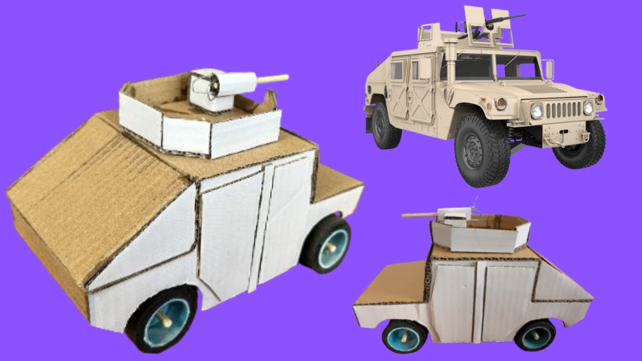 How To Make Humvee Car (HMMWV ) By Cardboard - YouTube