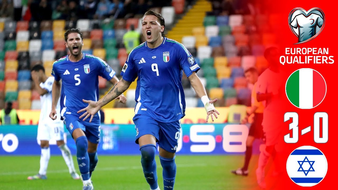 Italy vs Israel 3-0 Highlights Goals | 2026 World Cup European ...