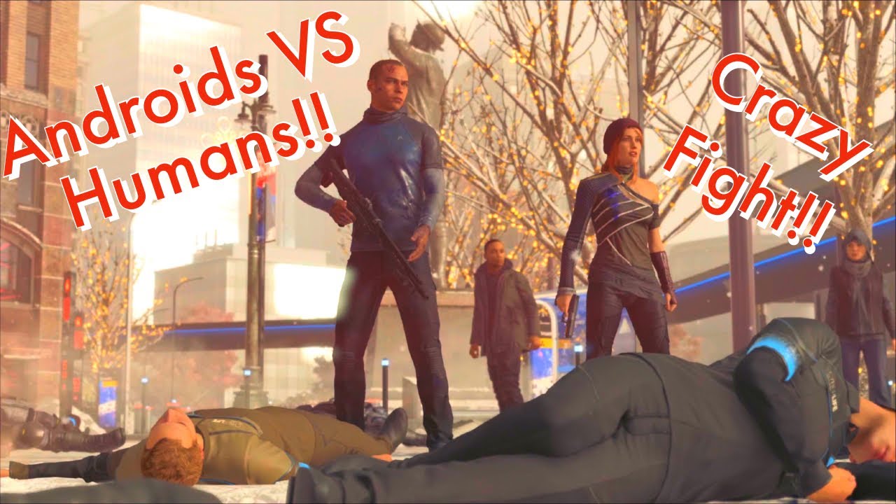 Androids Fight Back Against Humans!! - Detroit Becomes Human - YouTube