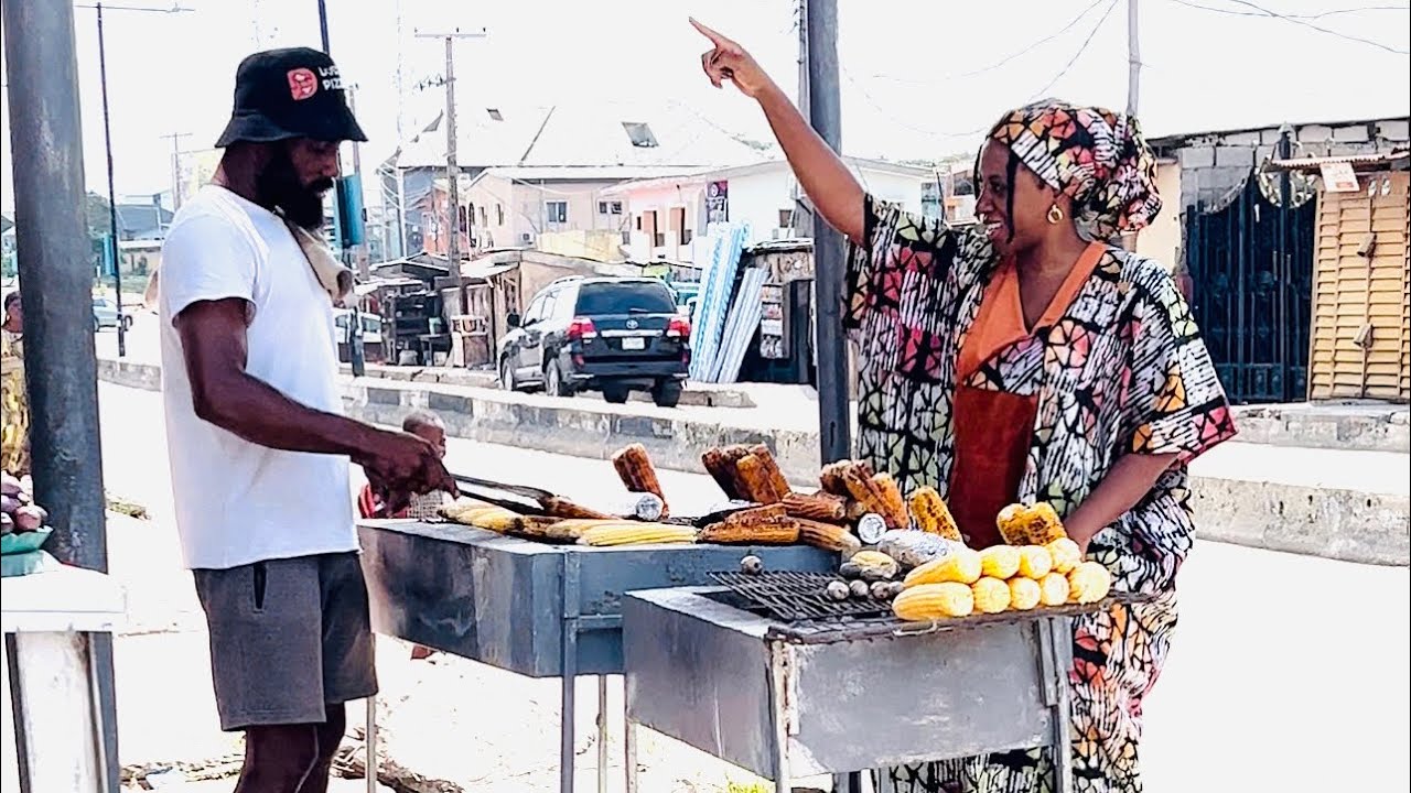 The most handsome/ cleanest roadside corn ‘roaster’ I’ve ever seen? 😩😅 ...