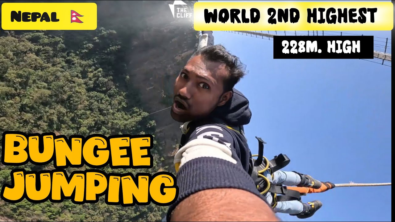 World's 2nd Highest Bungee Jumping in Nepal || World's highest Swing ...