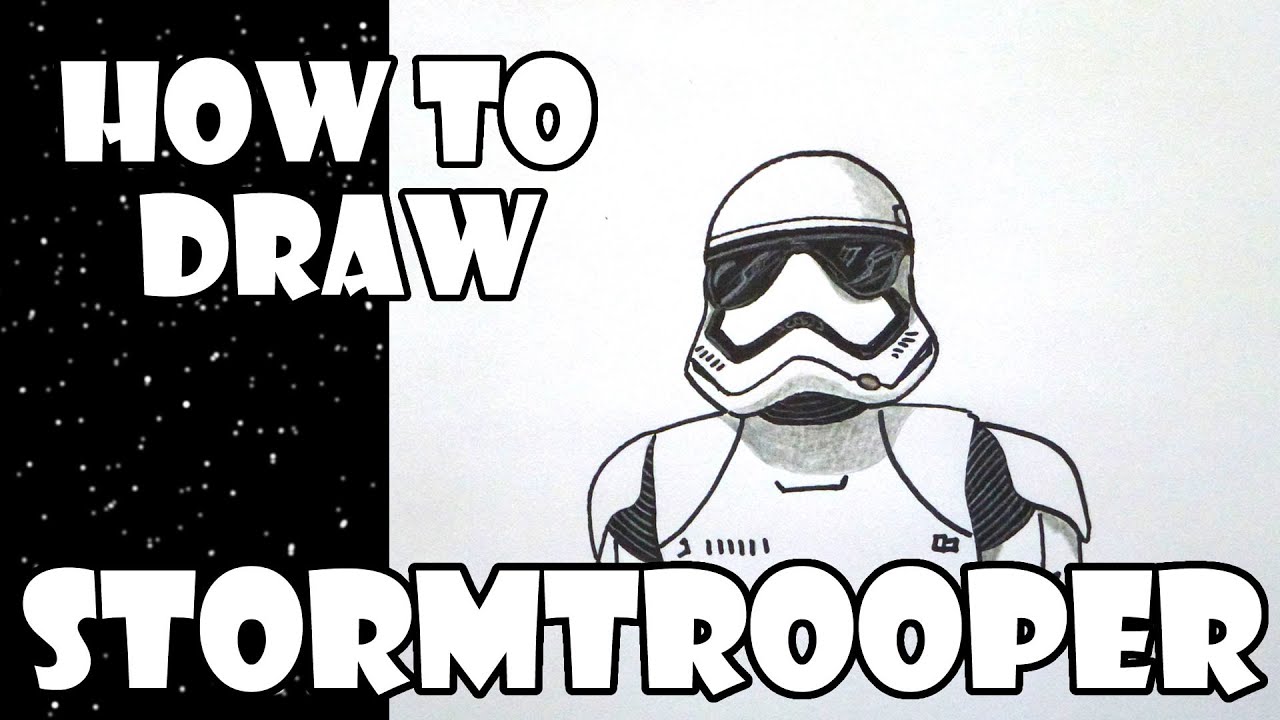 How To Draw a Stormtrooper- STARWARS the force awakens-SPEED PAINTING ...