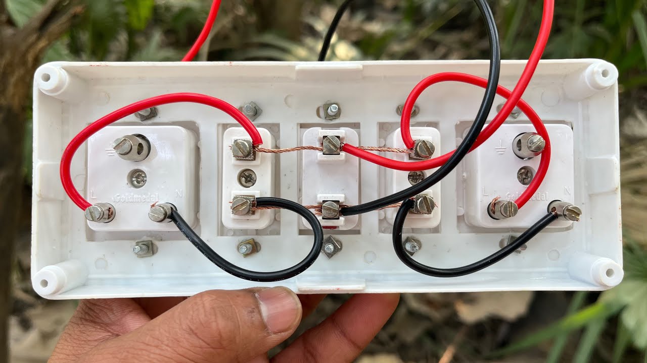 Multi socket board wiring with an indicator connection 😇 | - YouTube