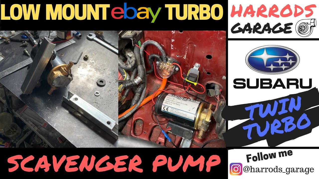 Compound Turbo Subaru | Low Mount Turbo Oil Feed & Scavenger Pump - YouTube