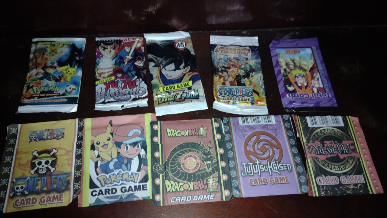 ABRINDO 10 COLEÇÕES DIFERENTES DE CARDS DE BANCA DO TEMA ANIME ...