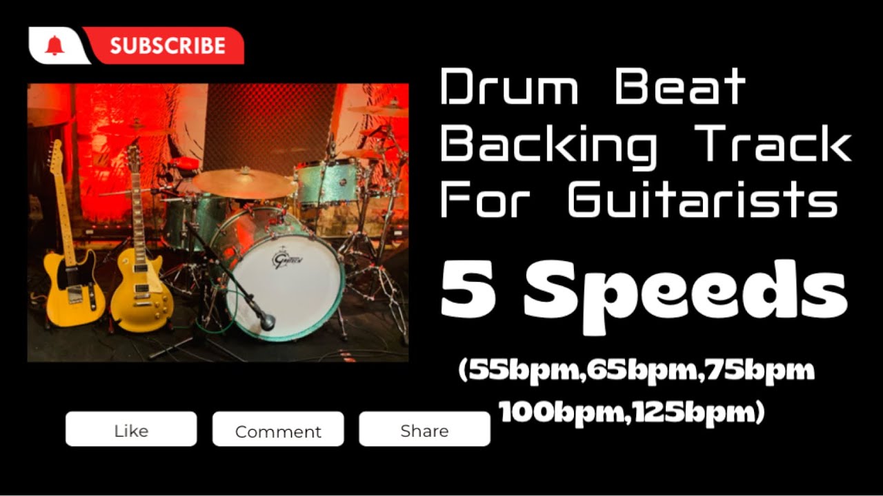 GUITAR PRACTICE Drum Beat BACKING TRACK - 5 Speeds! - Perfect for ...