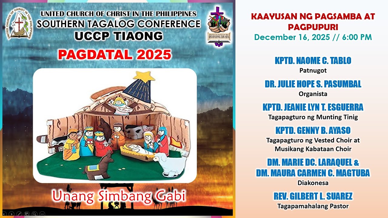DECEMBER 16, 2025 │ UCCP TIAONG SIMBANG GABI - YouTube