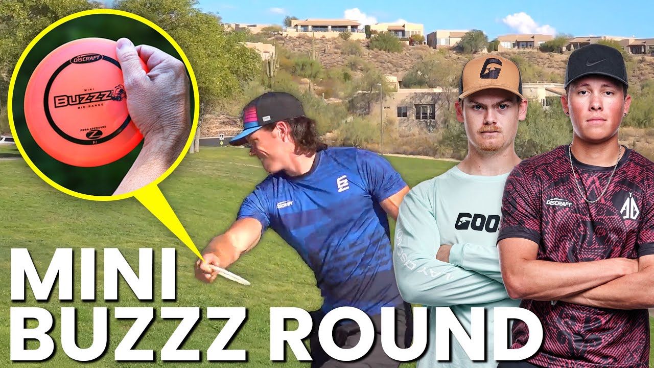 MINI DISC GOLF BATTLE!! | EZRA vs ANTHONY vs GOOSE! - YouTube