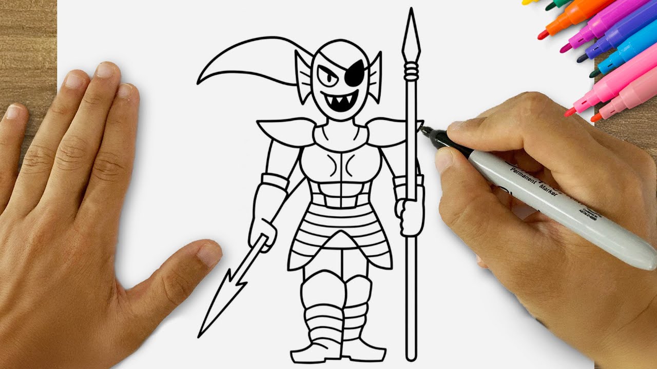 How to Draw Undyne Easy | Step by Step Undertale Drawing Tutorial - YouTube