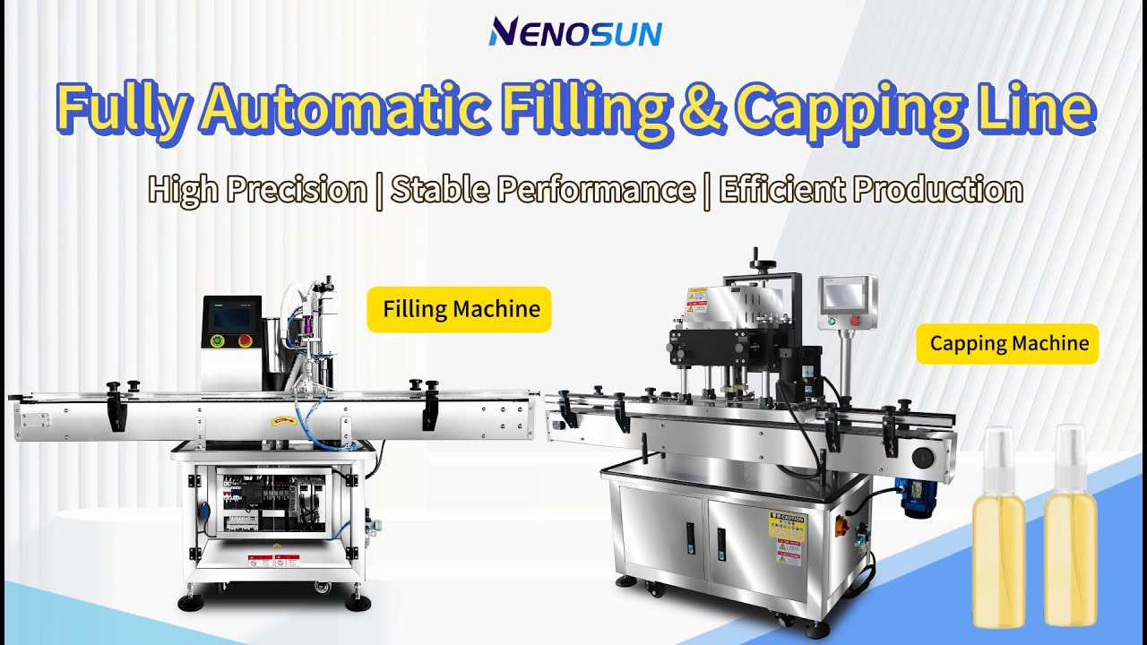 Nenosun Automatic Servo Filling Machine #cappingmachine #fillingmachinechina - YouTube