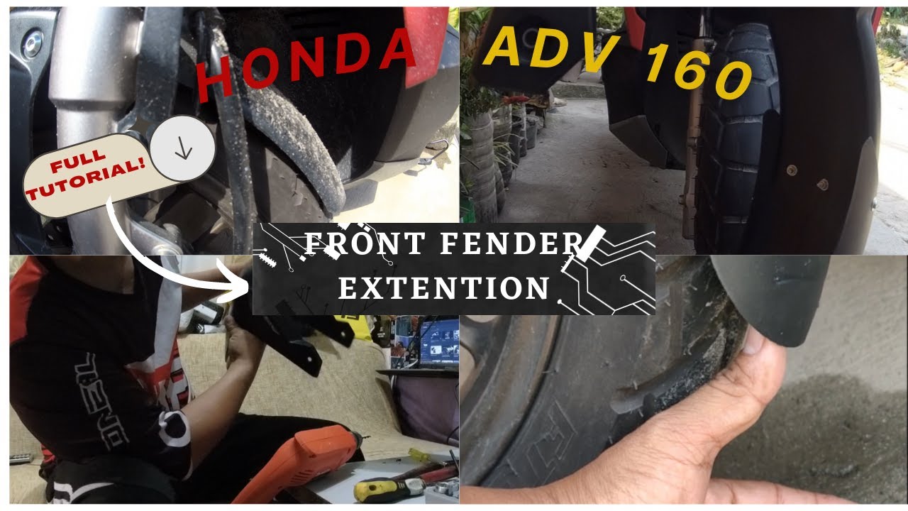 Honda ADV 160 Front Fender Extension Installation - YouTube