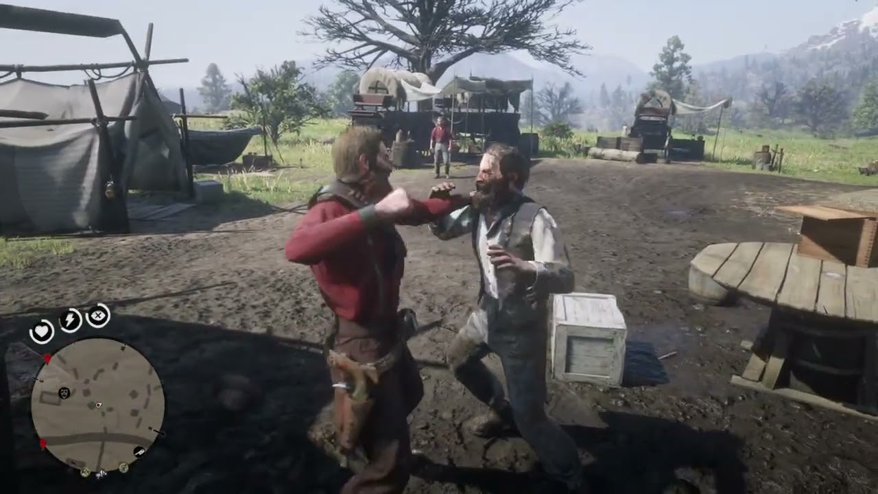 Red Dead Redemption 2 Valentine fighting and funnies with Arthur - YouTube