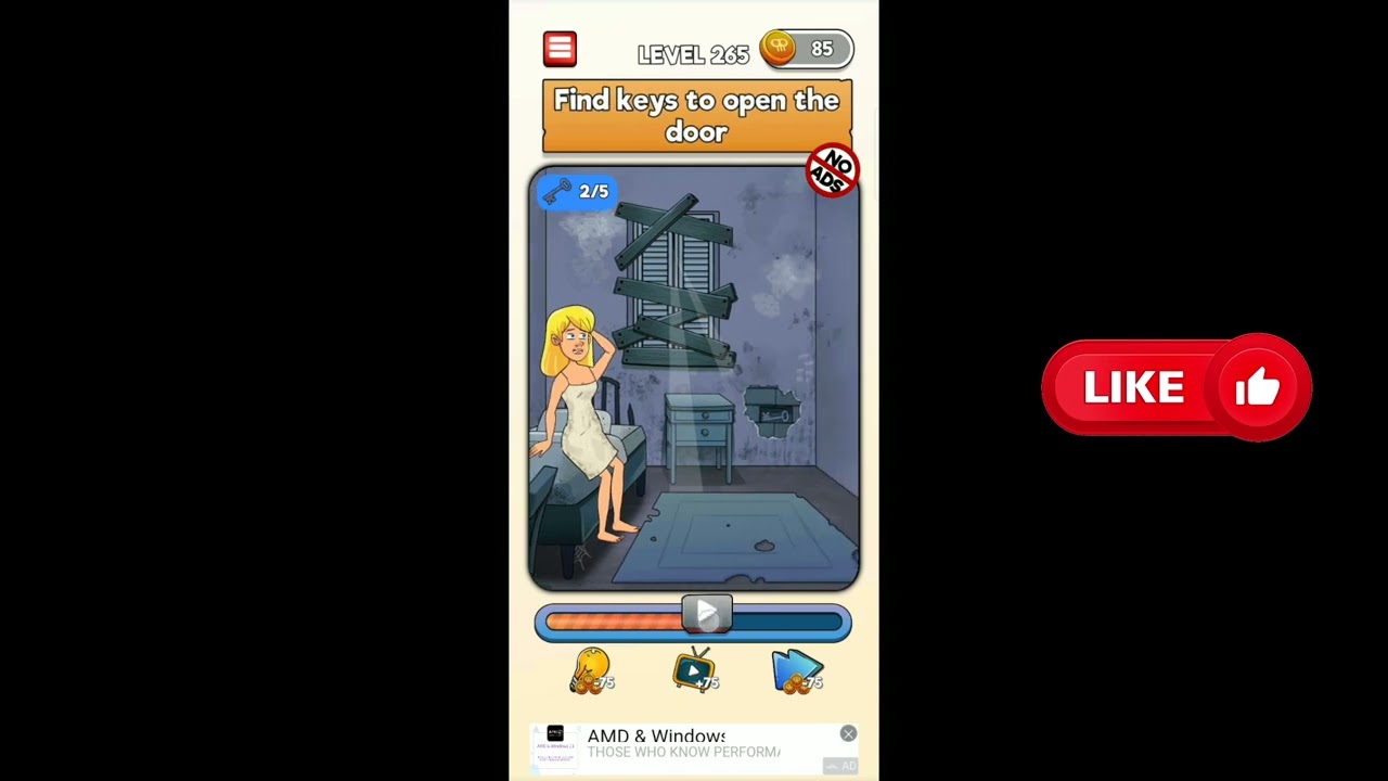 Flashback Tricky Fun Riddles Level 265 Find keys to open the door - YouTube