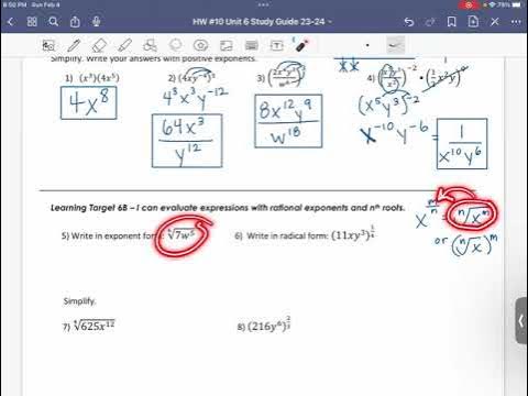Unit 6 (Exponential Functions) Study Guide - YouTube