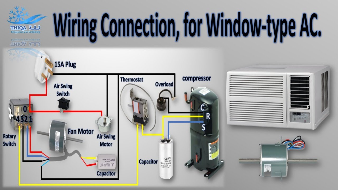 Wiring Connection for Window type ac #hvac #airconditioning #hvactech ...
