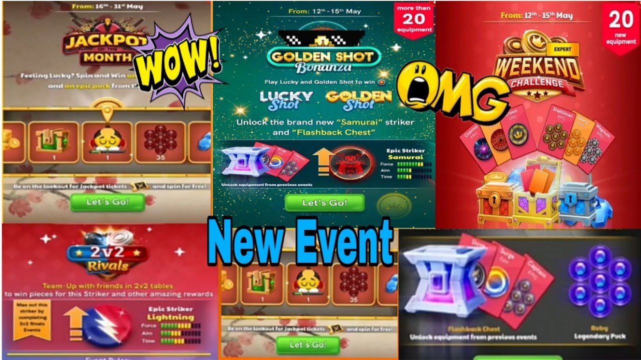 Carrom pool 💫 Upcoming New Event 💫 And New Striker And Puck Carrom Pool Partha gaming #carrom # ...