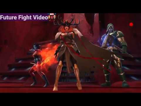 Marvel Future Fight - T2 Angela V Thanos (No Strikers) - YouTube