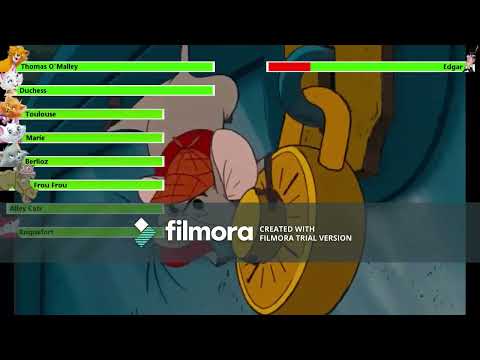 The Aristocats (1970) Final Battle with healthbars