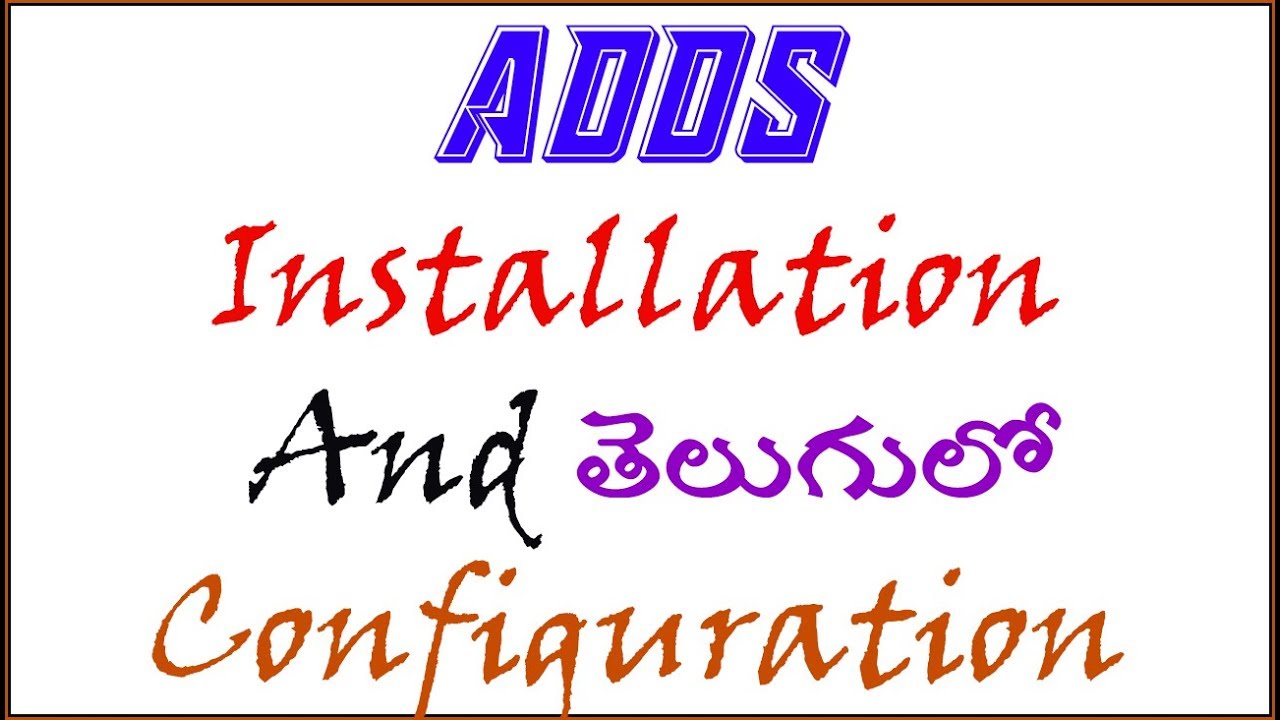 ADDS Installation and configuration in telugu || ADDS server || Install ...