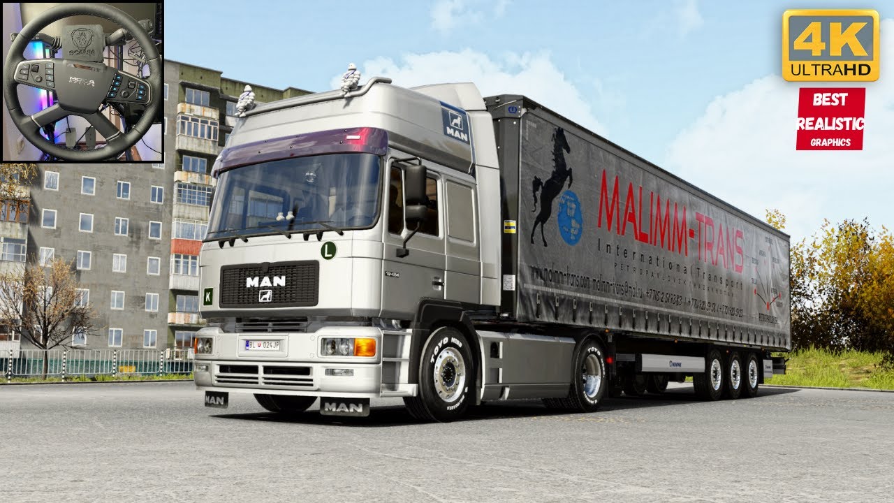 ETS2 MAN F2000 Realistic Driving PNG Autumn Graphics Moza TSW - YouTube