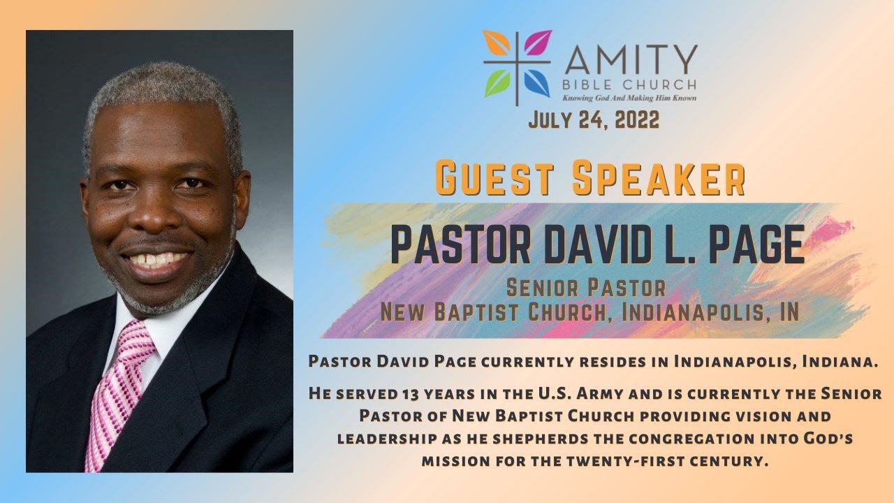 No More Excuses - Pastor David L. Page - Amity Bible Church - YouTube