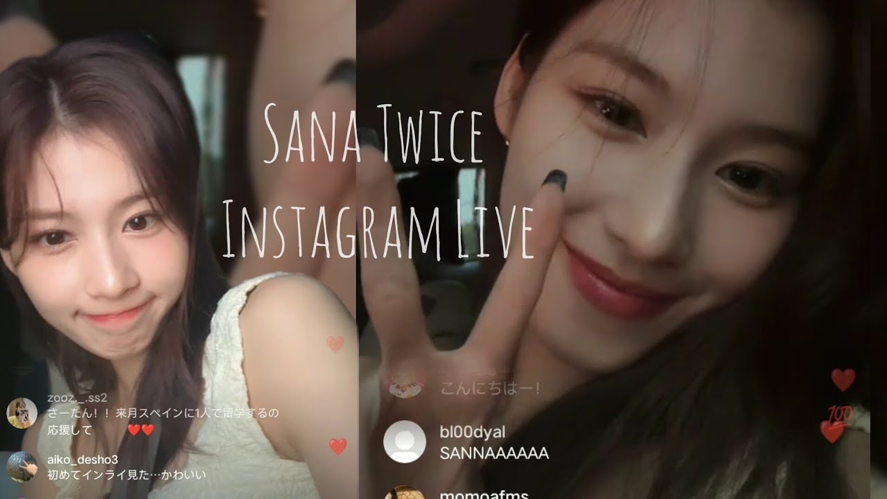 Twice Sana instagram live on 18 August 2023 | Sana singing New Jean's ...