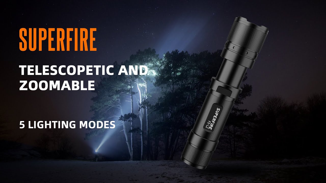 F3-L2 Zoomable Led Flashlight Aluminum Telescope Torch | SUPERFIRE ...