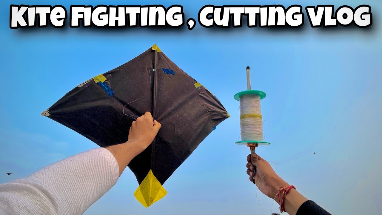 Kite fighting & kite cutting 2025 last vlog | Kite looting | kite ...