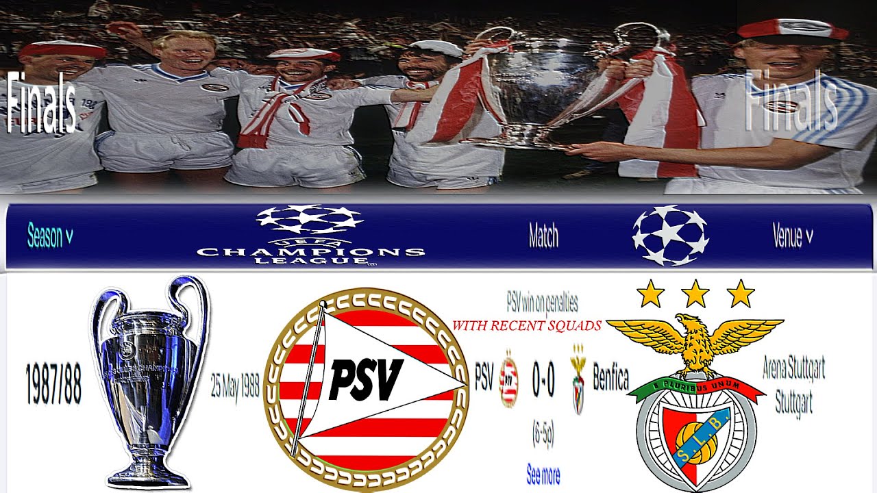 1988 UCL Finale |PSV Eindhoven's 1st gifts the NETHERLANDS her 3rd European Cup! - YouTube
