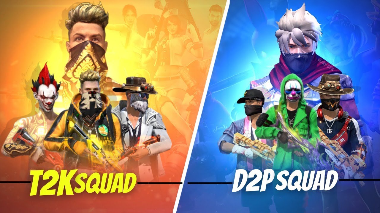 T2K SQUAD VS D2P SQUAD - BEST OF 5 -FREE FIRE LIVE IN TELUGU - T2K ...
