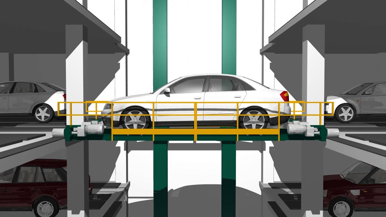 Shuttle Type Parking Systems RP7006 - YouTube