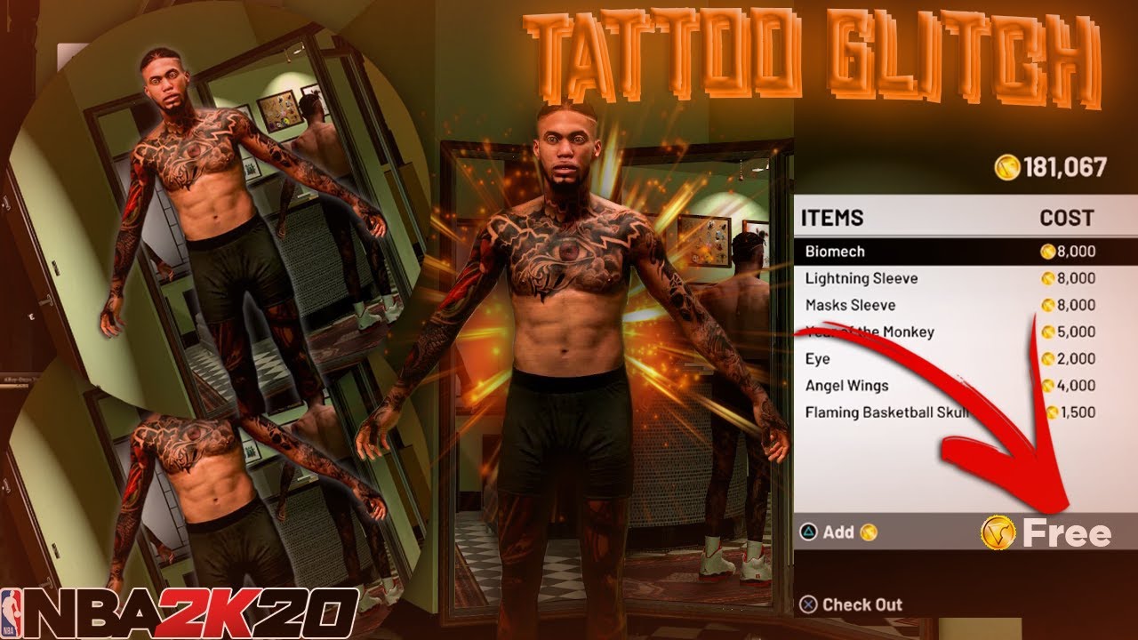HOW TO GET FREE TATTOOS ON NBA 2K20! BEST TATTOO GLITCH! BEST DRIPPY ...