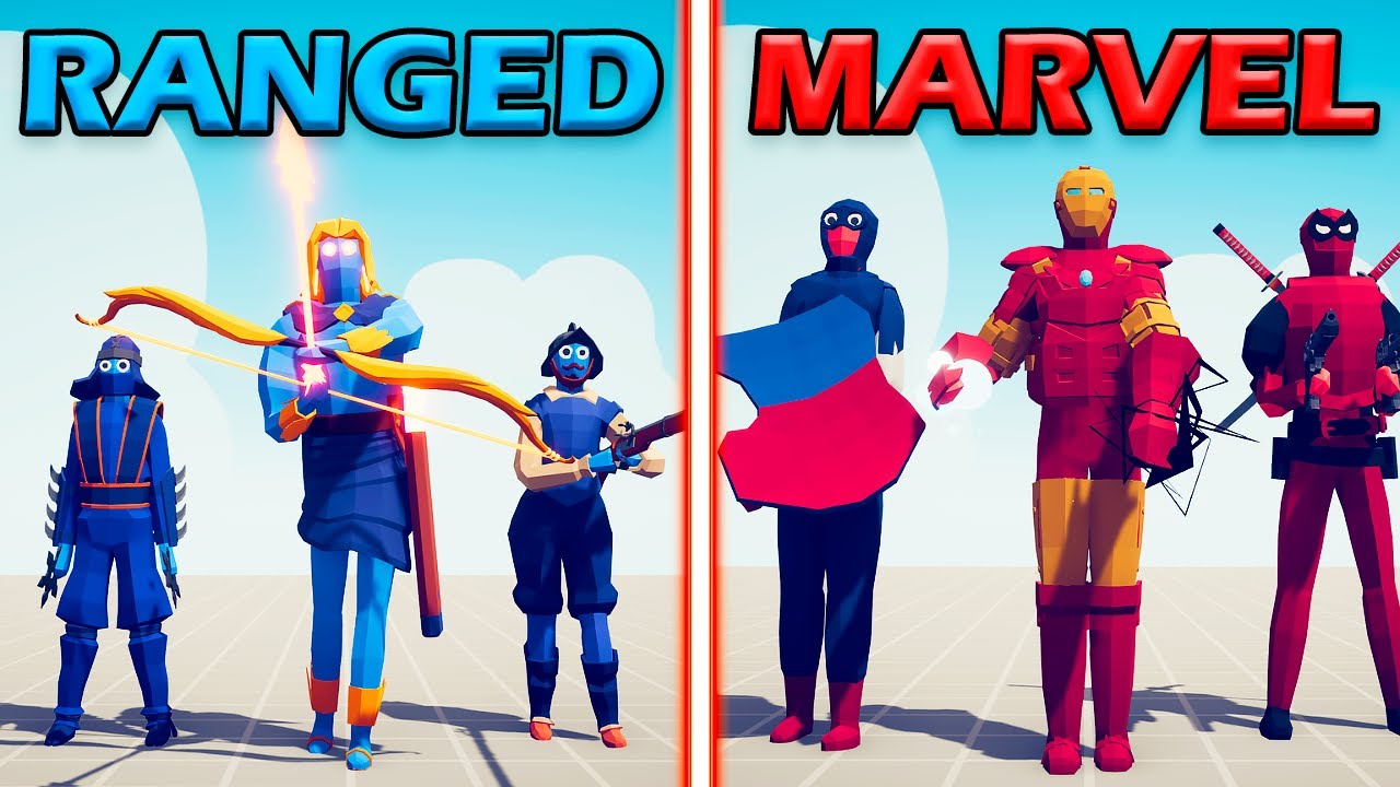 MARVEL TEAM vs RANGED TEAM - Totally Accurate Battle Simulator | TABS ...