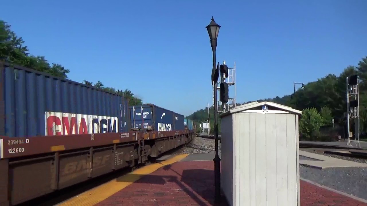 #4085 CSX L355 Double Stack Intermodal train - YouTube