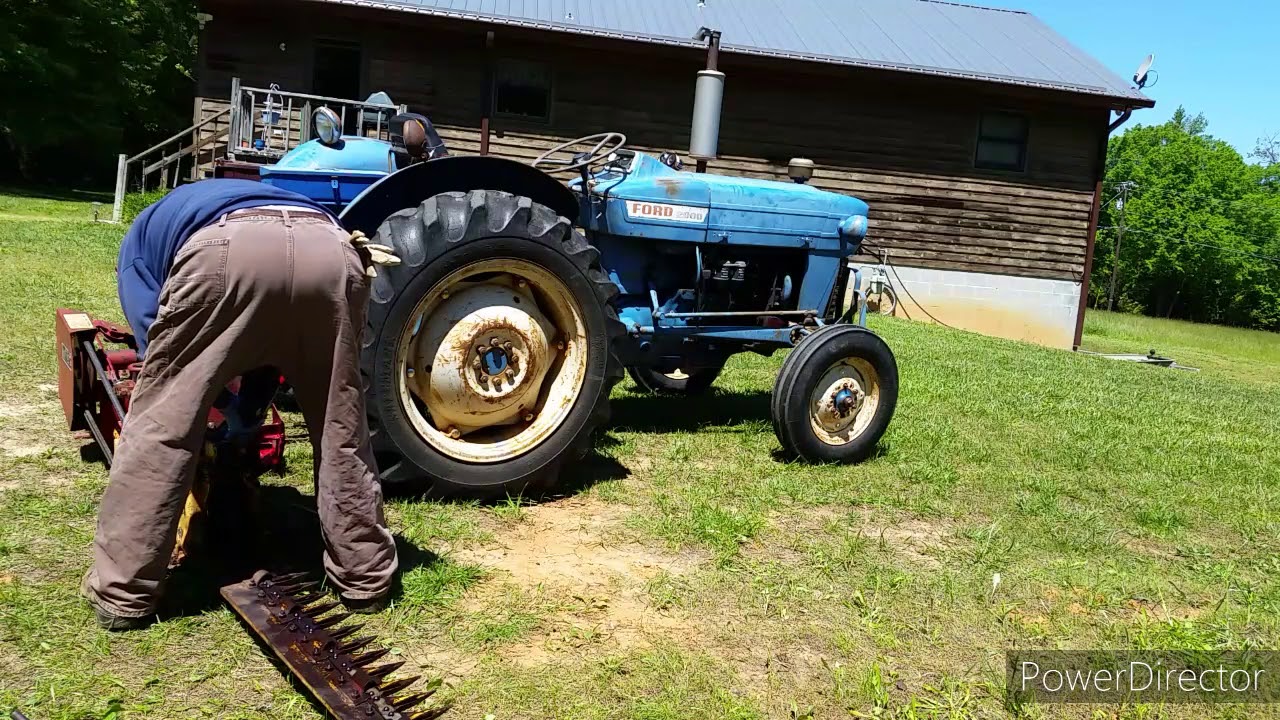 Mowing hay with antique farm equipment - YouTube
