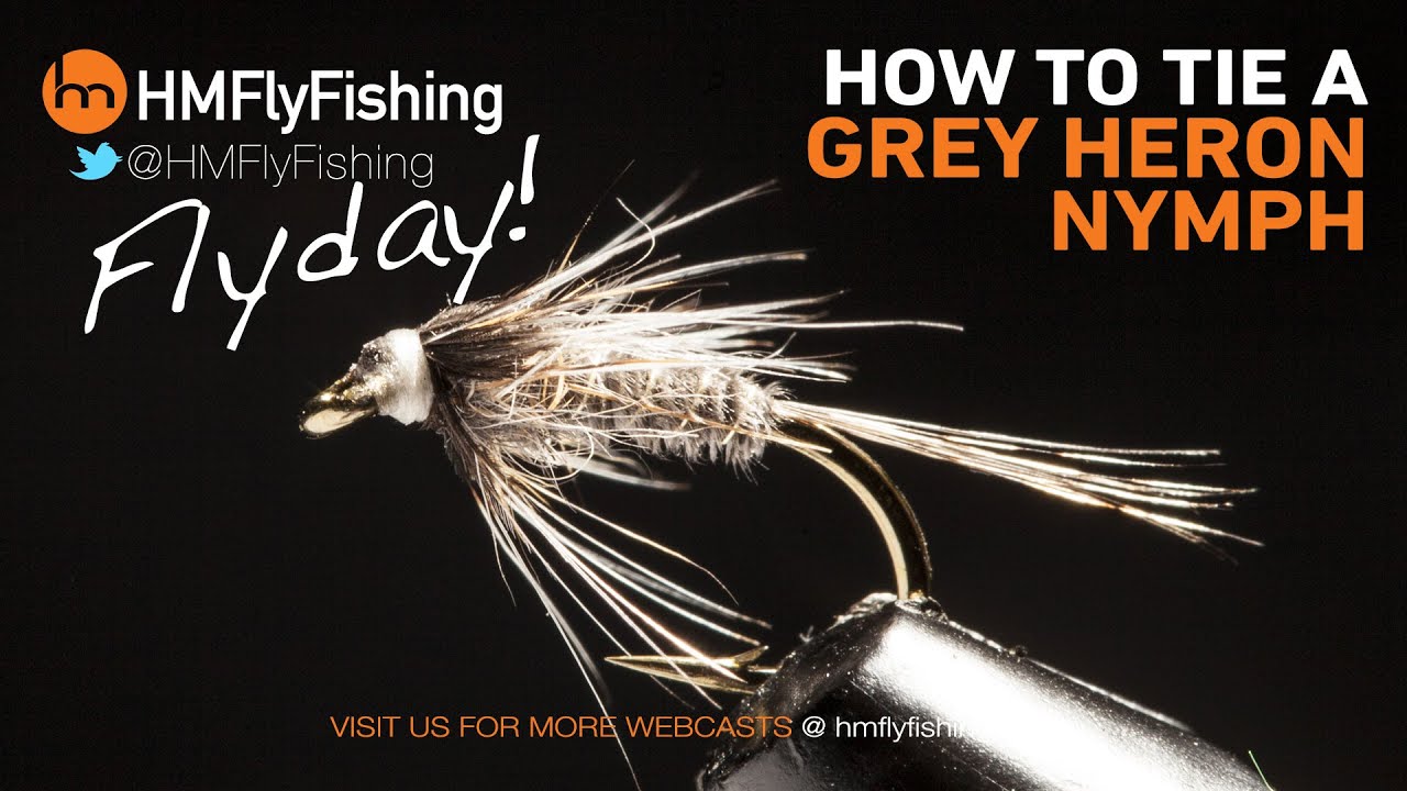 Tying a Grey Heron nymph fly pattern - YouTube