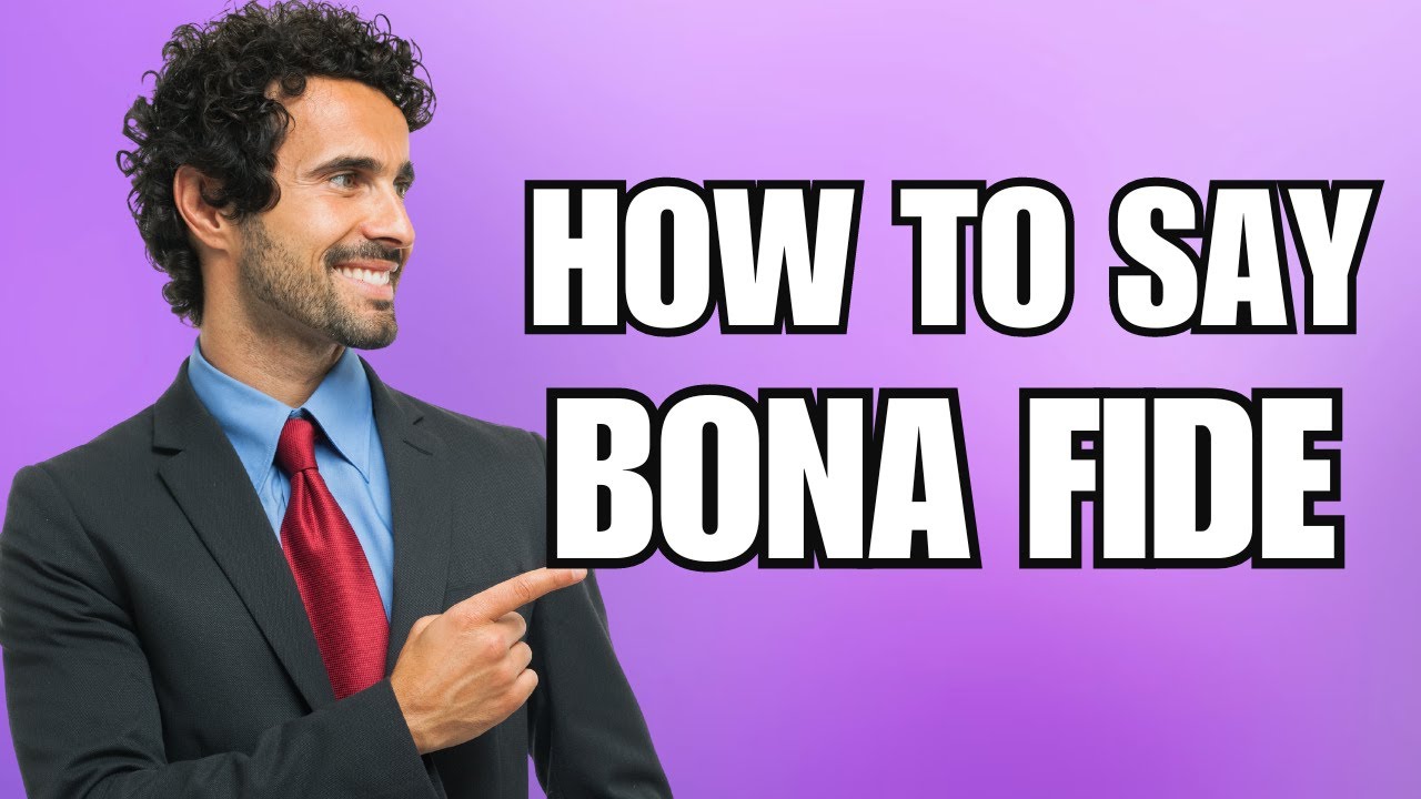 How To Pronounce Bona Fide (Correctly) - YouTube