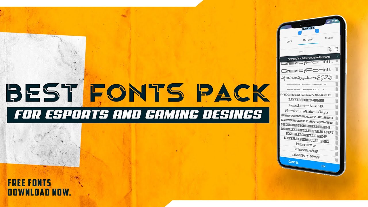 NEW FONTS PACK [ESPORTS &GAMING FONTS] DIRECT DOWNLOAD LINK - YouTube