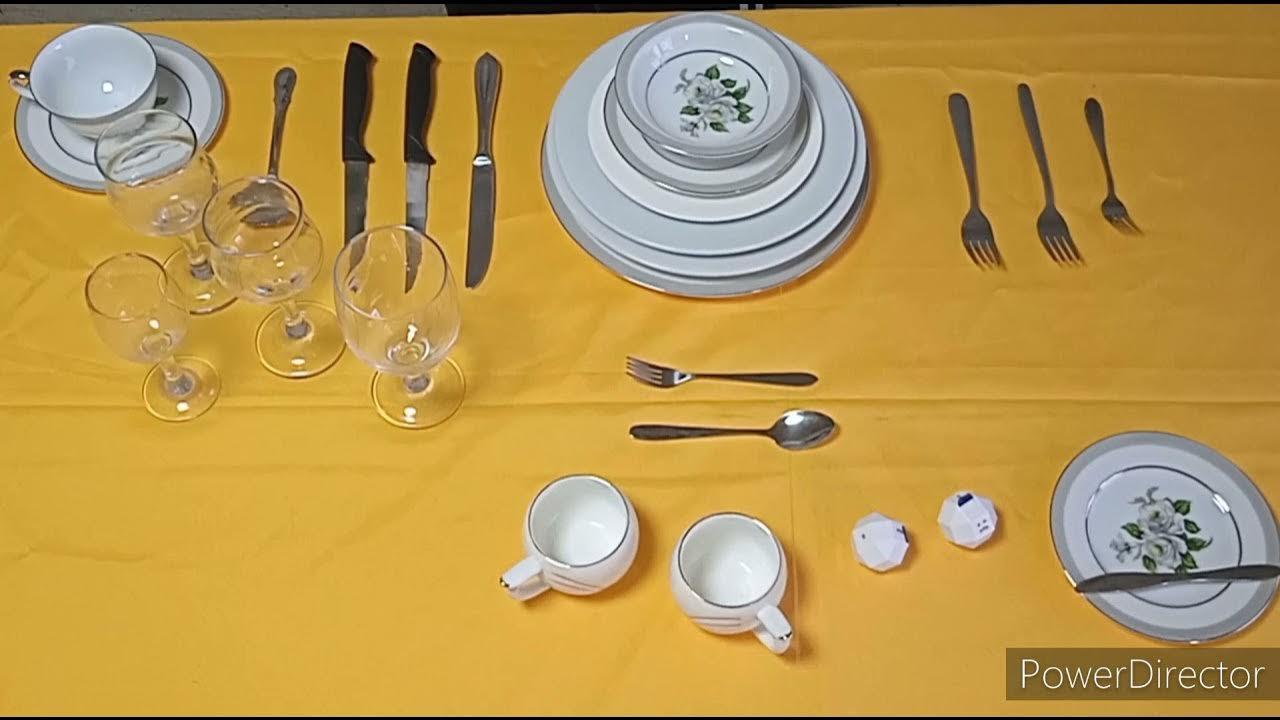 LESSON 6 Basic Napkin Folding/Russian Table Set Up/Table Skirting And ...