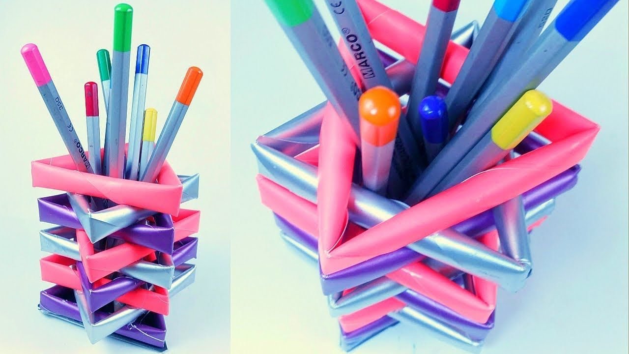 How do you make a simple pen stand with paper?How do you make a paper ...