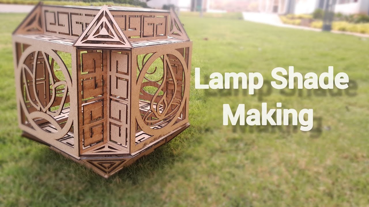 Lamp shade making and laser cutting - YouTube