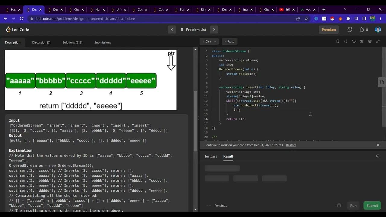 1656 Design an Ordered Stream - YouTube